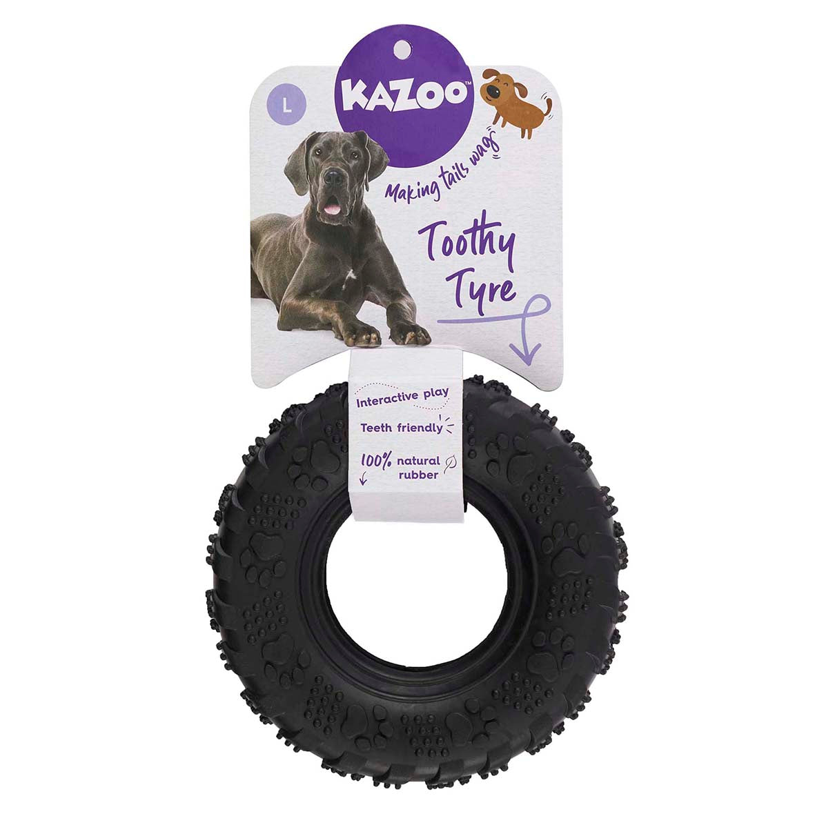 Kazoo Dog Toy Tooty Tyre - Large – Pet Deli - Pet & Aquarium Warehouse