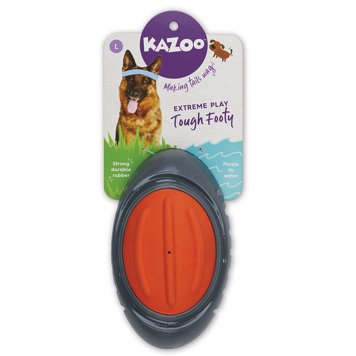 Kazoo Dog Toy Extreme Play Tough Footy Large – Pet Deli - Pet ...