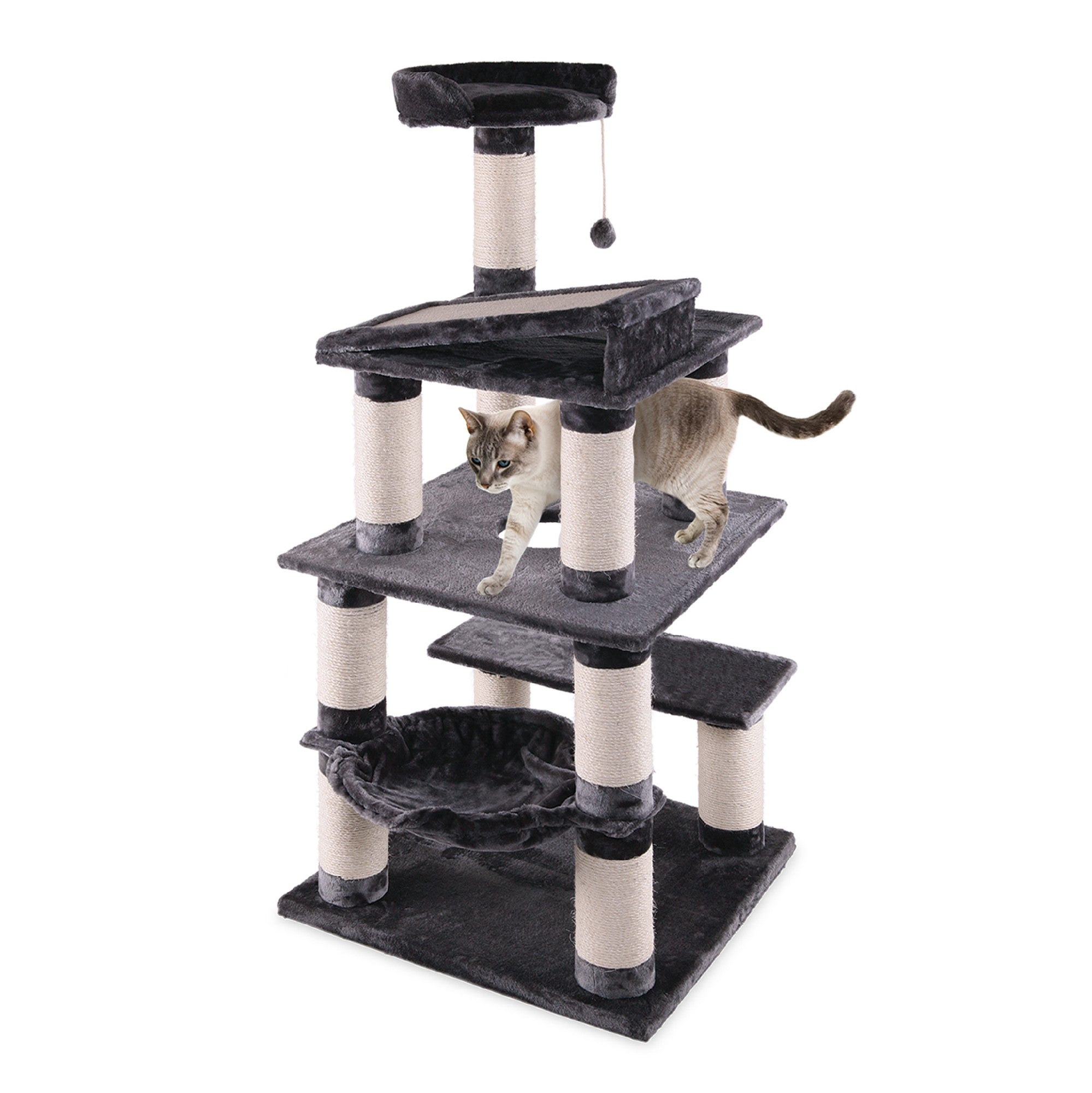 Kazoo Cat Scratch Pole 5 Level Playground Cream – Pet Deli - Pet ...